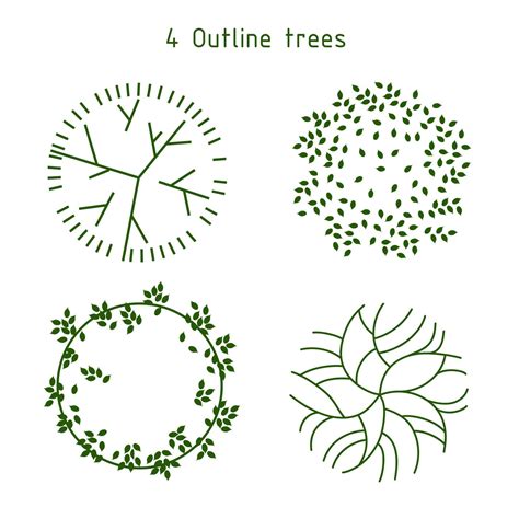 Trees For The Master Plan Tree Plans For Architectural Floor Plans Or Landscape Designs