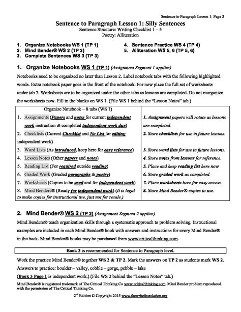 Sentence To Paragraph The Write Foundation