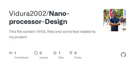 Github Vidura2002nano Processor Design This File Contain Vhdl Files