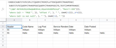 Google Sheets Importrange Where Row Row NamedRange True Stack Overflow