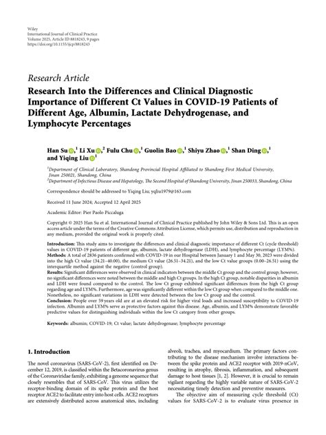 Pdf Research Into The Differences And Clinical Diagnostic Importance