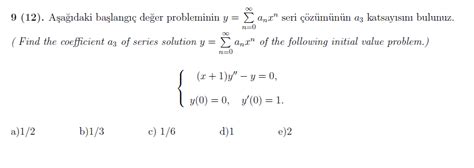 Solved 9 12 Aadaki Balang1 Deer Probleminin Y Su