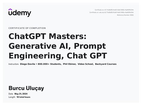 burcu uluçay on linkedin generativeai udemy chatbot