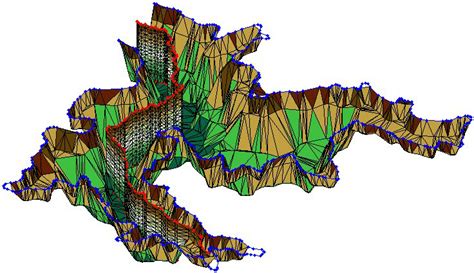 Superposition Of Terrain Mesh And Vertical Mesh Download Scientific Diagram