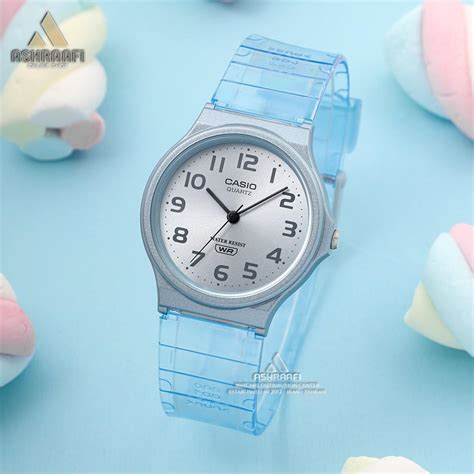 ساعت اورجینال کاسیو دخترانه Casio Mq 24s 2b رنگ آبی شفاف