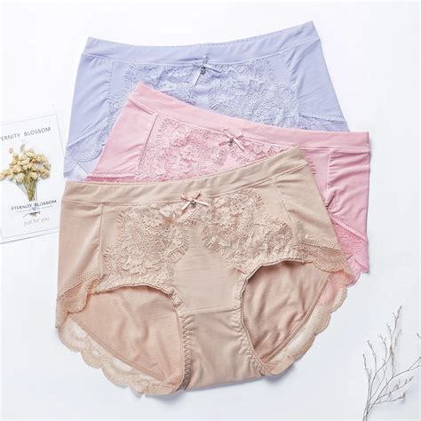 Women Underwear Sexy Lace Panties Seamless Panties Mid Rise Modal