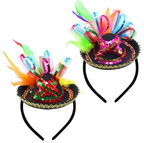 Buy Joyin2 Pcs Cinco De Mayo Fiesta Sequined Sombrero Headbands Party