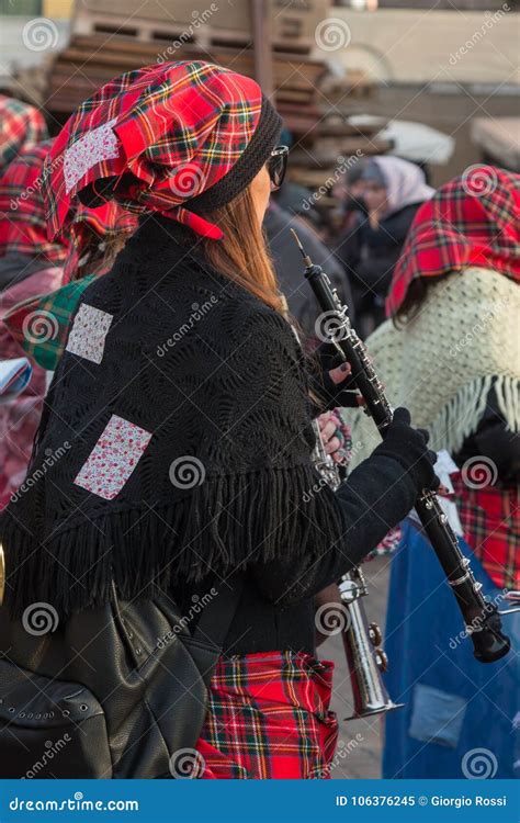 Flute And Trumpet Players At Grand Floral Parade Editorial Image