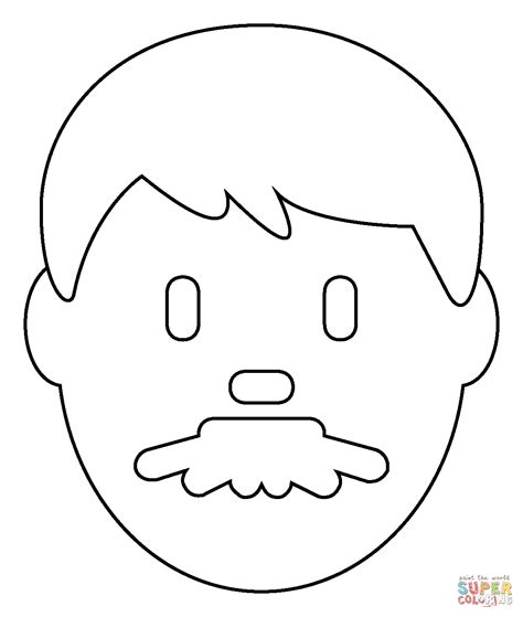 Dibujo De Hombre Emoji Para Colorear Dibujos Para Colorear Imprimir