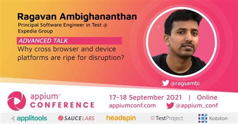 Ragavan Ambighananthan On Linkedin Appium Talks Inspired