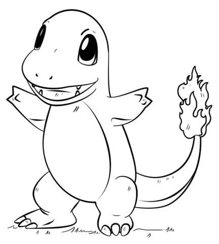 Dibujo De Charmander De Pokemon Para Colorear Dibujos Para Colorear