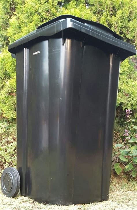 240l Black Wheelie Bin Containa Pack
