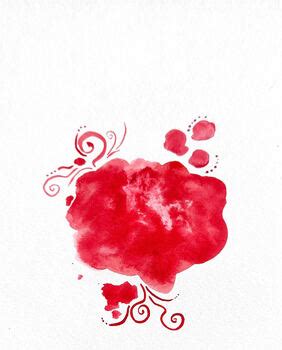 Color Theme Water Color Unique Design Red Name Tag Label TPT