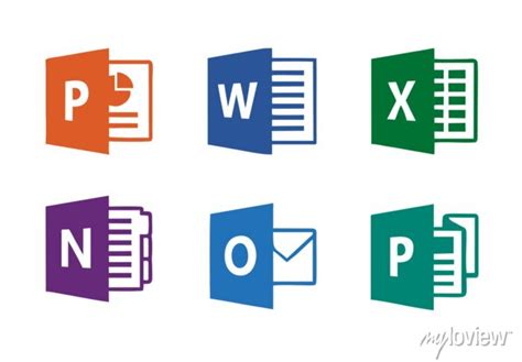 Microsoft Office365 Ms Word Powerpoint Excel Onenote Outlook • Wall