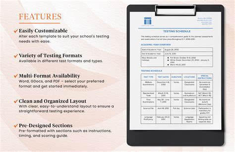 Testing Schedule Template In Word PDF Google Docs Download Template Net