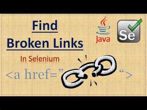 How To Find Broken Links In Web Application Using Selenium Pradeep