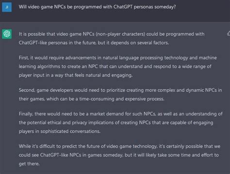 Npc Chatgpt Personas Would Be Dope Rchatgpt