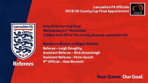 County Cup Final Appointments 🏆 Lancashire Fa Referees