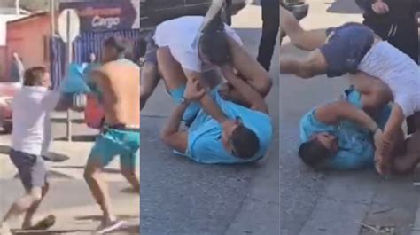 Registran Brutal Pelea A Combos Entre Conductores En Plena Vía Pública