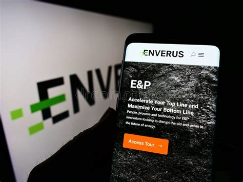 Person Holding Cellphone With Webpage Of Us Software Company