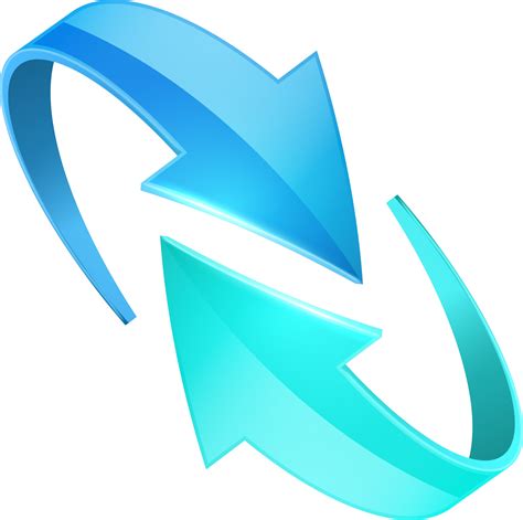 Free Blue 3D Glossy Curve Arrows 11356689 PNG With Transparent Background