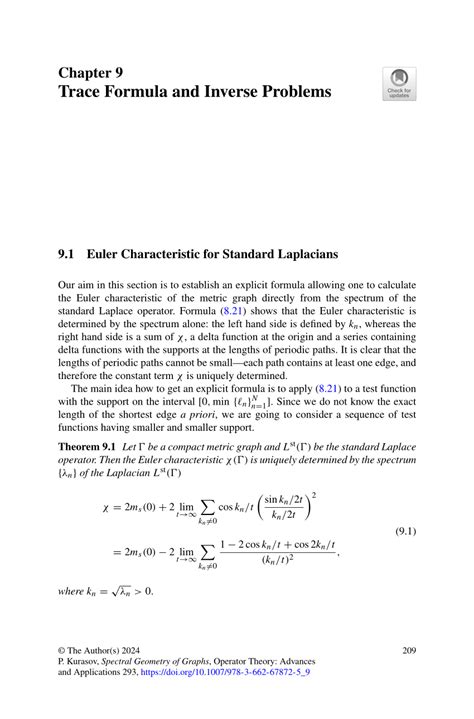 Pdf Trace Formula And Inverse Problems