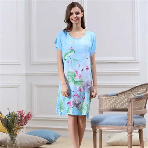 Vestidos Para Las Mujeres De Algodón De Dormir Más Tamaño Chemise De