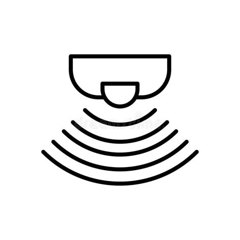 Sensor Icon Linear Logo Mark In Black And White Stock Vector