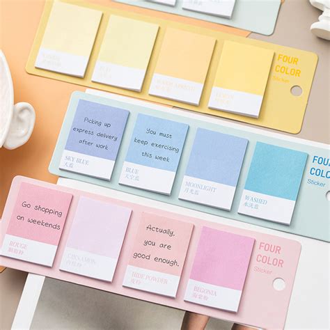 80 120 sheets pc macaron color card type post it sticky notes color