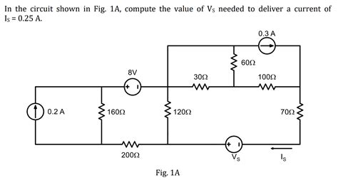 Solved In The Circuit Shown In Fig 1A Compute The Value Of Chegg Com