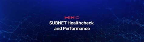 Minio On Linkedin Subnet Healthcheck And Performance