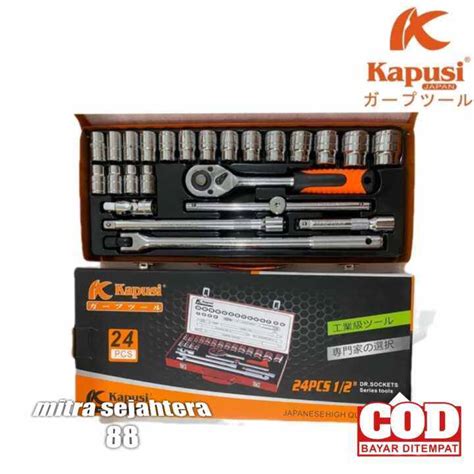Kapusi Kunci Sock Set 24 Pcs 1 2 Inch 6pt Kunci Sok 24pcs 10 32mm Sock
