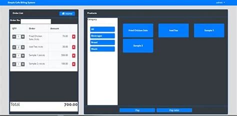 Cafe Billing System In PHP MySQL With Source Code Free Source Code Download Tutorials Trickcode