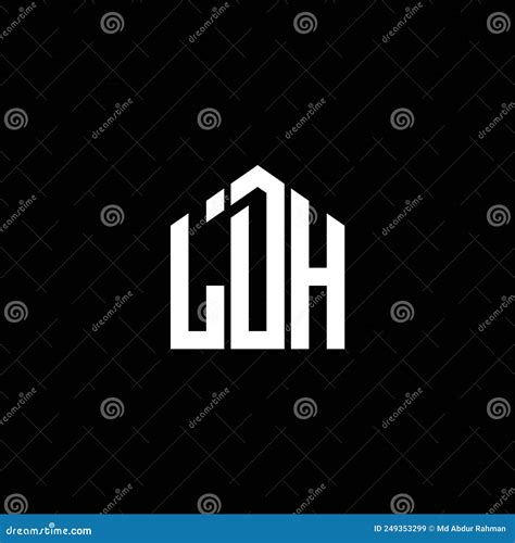Ldh Letter Logo Design On Black Background Ldh Creative Initials