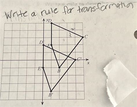 Write A Rule For Transformation YAN S AYD D E ES B Chegg