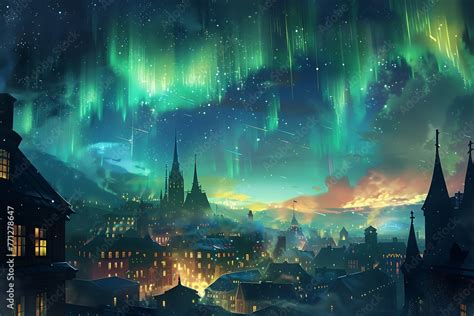 A Breathtaking Scene Of A City Landscape With A Resplendent