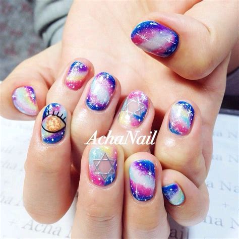 厳選♡流行のジェルネイルデザイン ポップカラー 宇宙柄 ギャラクシー ネイルデザイン 2014 秋冬 流行 トレンド ジェルネイル やり方