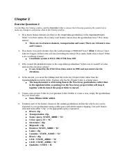 Chapter Exercise Questions Docx Chapter Exercise Questions Use
