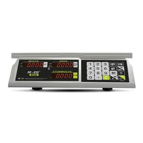 Весы торговые M-ER 326 AC Slim (15.2, LED, Белый, арт. 3042) купить в ...