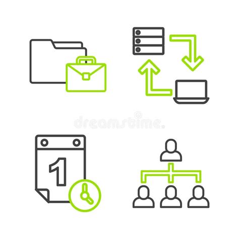 Set Line Hierarchy Organogram Chart Time Management Online Working