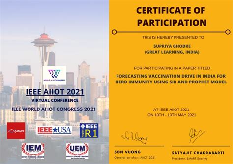 Supriya G On Linkedin Aiml Greatlearning Greatlakes Ieee Aiiot Ieeeworldaiiot