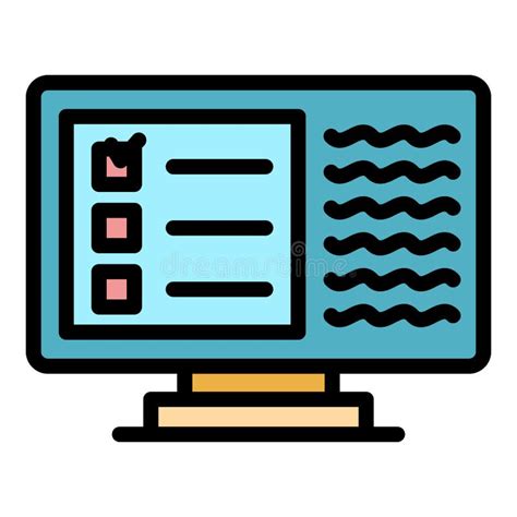 Monitor Agitation Icon Color Outline Vector Stock Vector Illustration Of Notepad Debate