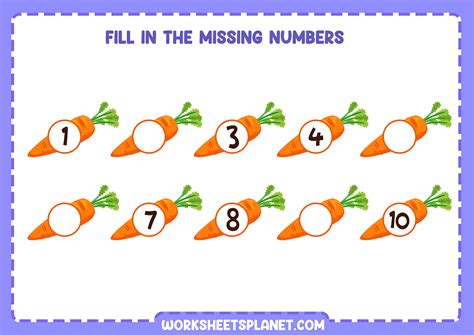 Missing Numbers 1 10 Two Worksheets Free Printable Worksheets