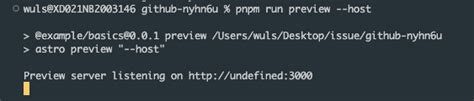 It Supports A Command Like `pnpm Run Preview Host` When The Output Is