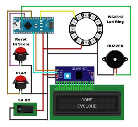 mini cyclone game on ws2812 led ring and arduino