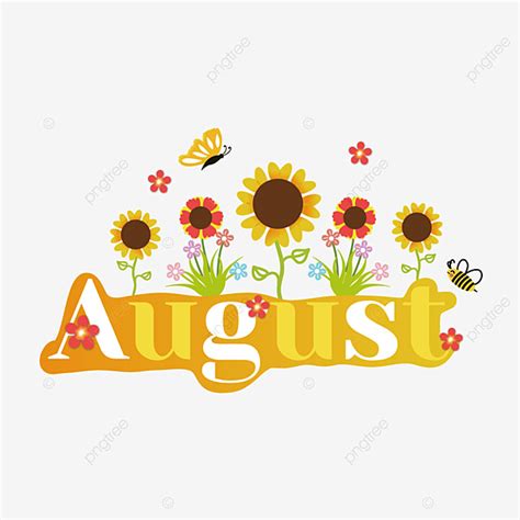 August Flowers Vector Hd PNG Images August Yellow Flower Clip Art Svg August Yellow Flowers