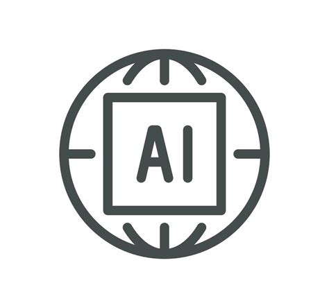 Artificial Intelligence Related Icon Outline And Linear Vector
