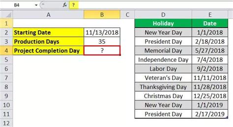 WORKDAY Dans Excel Formule Exemple Comment Utiliser Workday