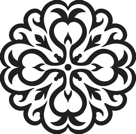 Intricate Symmetry Decorative Minimalist Ornamental Grace Black 44434135 Vector Art At Vecteezy