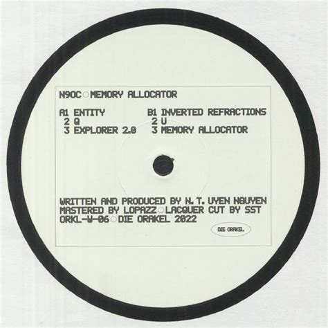 N9oc Memory Allocator Vinyl At Juno Records